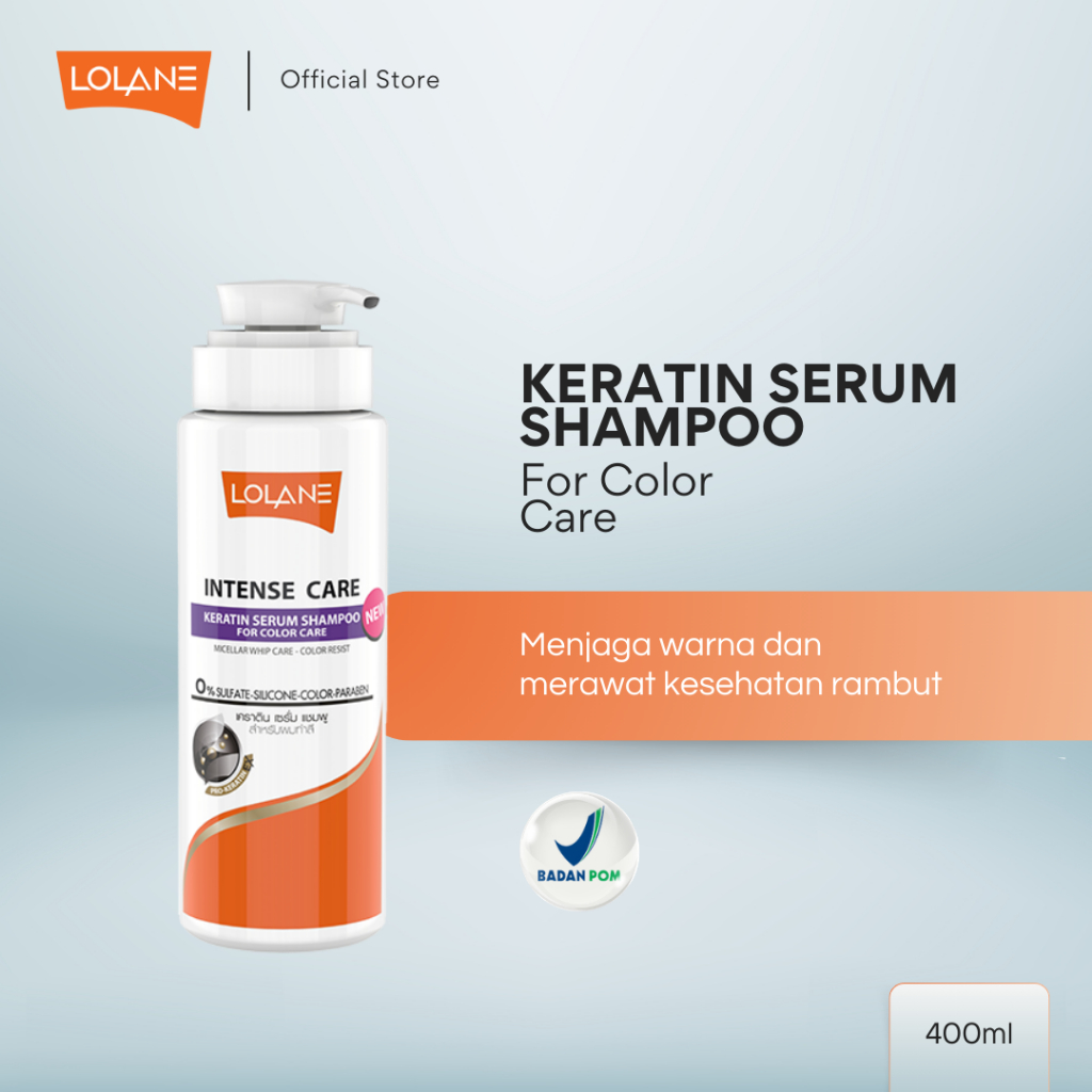 Jual Lolane Intense Care Keratin Serum Shampoo For Color Care 400 ml ...