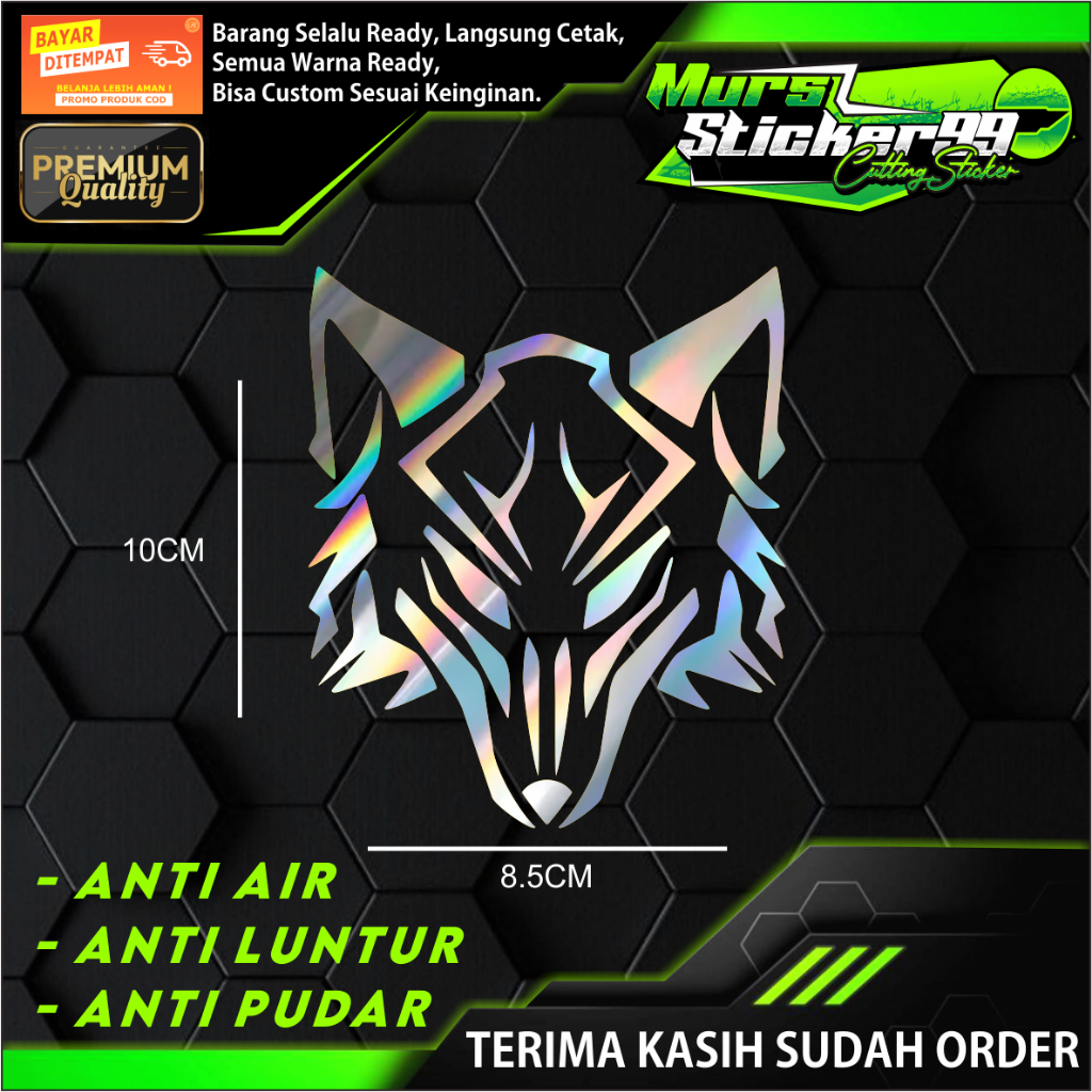 Jual Sticker Cutting VECTOR WOLF Cocok Untuk Motor , Mobil Dan Lain ...