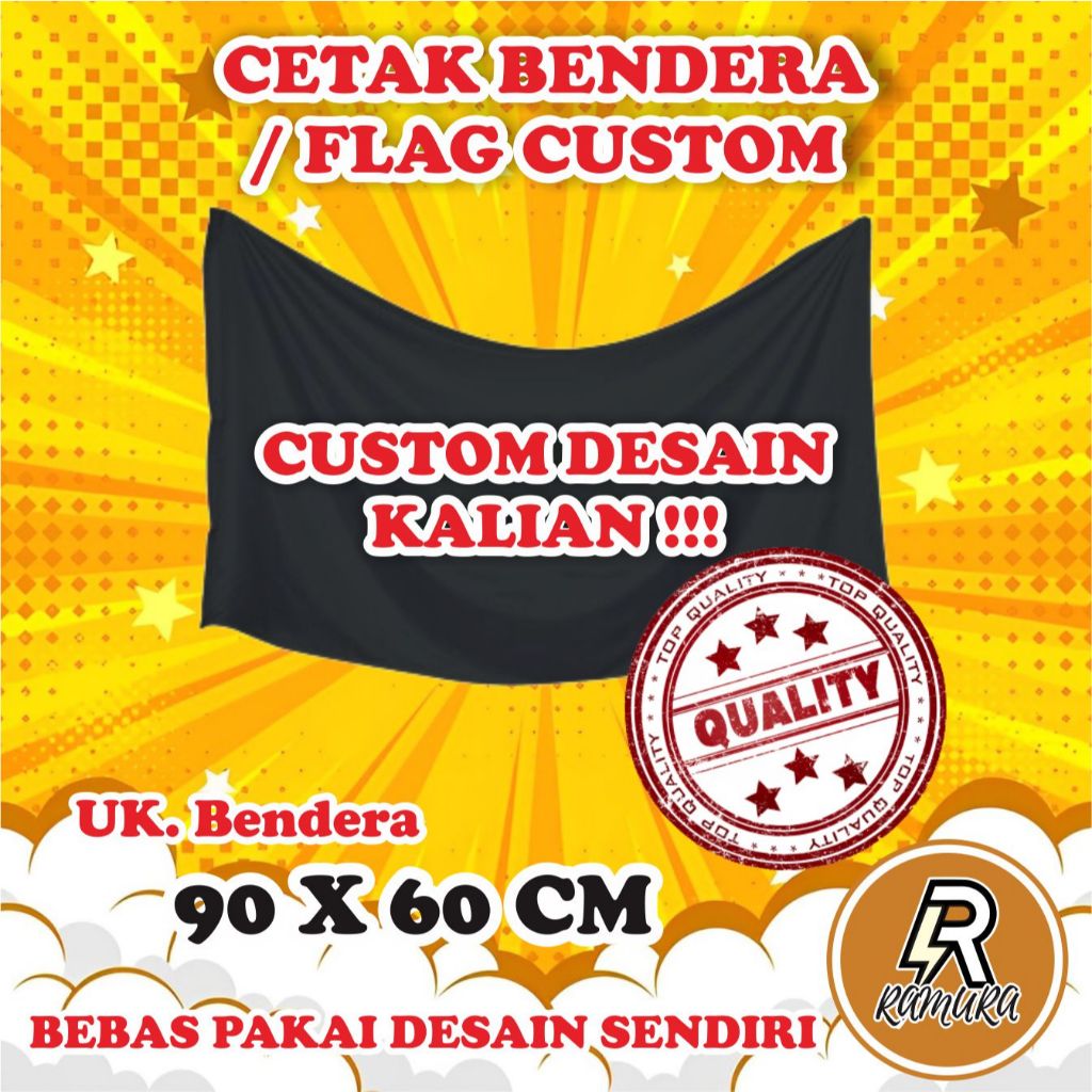 Jual BENDERA Custom Ukuran 90x60 CM | Shopee Indonesia