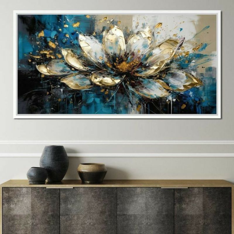 Jual lukisan dinding bunga modern art painting | Shopee Indonesia