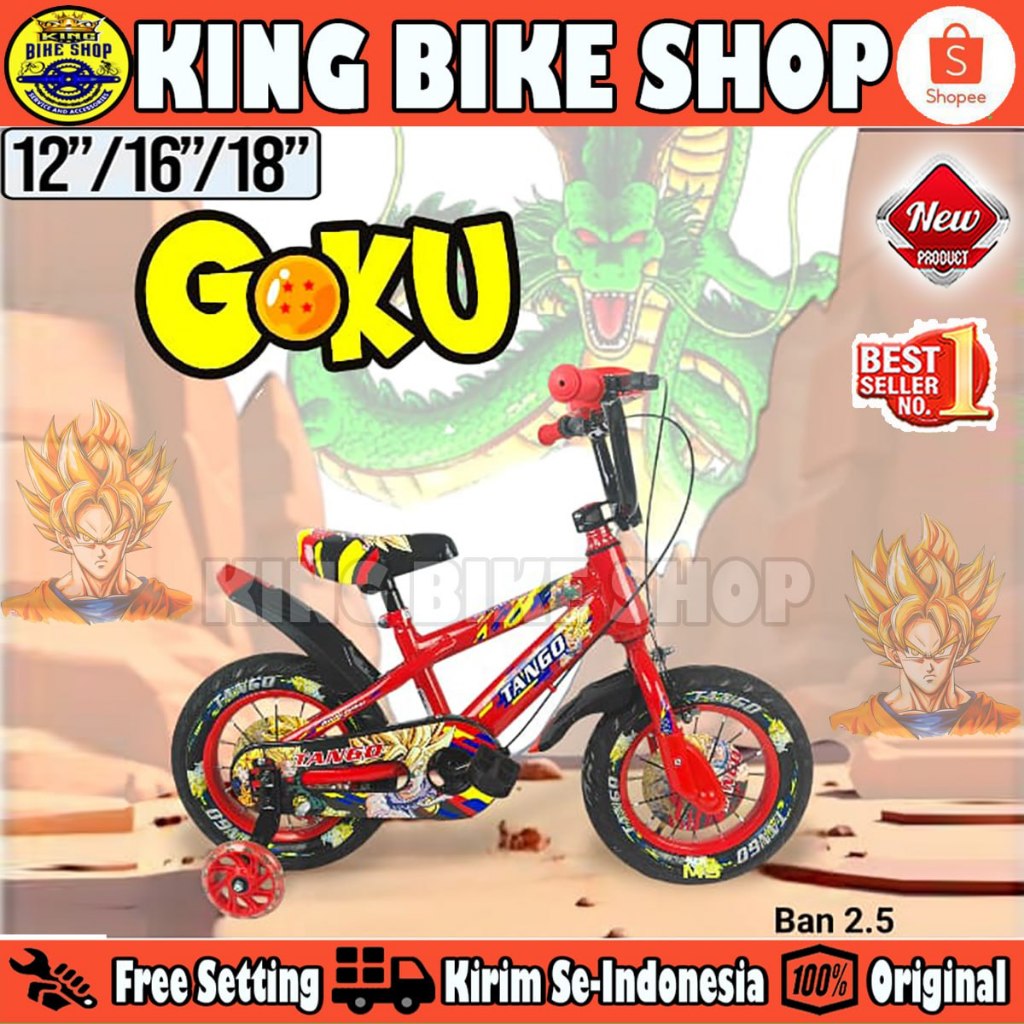 Jual Sepeda Anak Laki BMX TANGO GOKU Ban Motif 2.40 Ukuran 12 16 18 ...