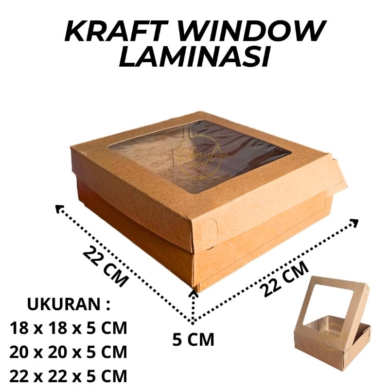 Jual (10 PCS) DOS / DUS KRAFT WINDOW LAMINASI TINGGI 5 CM UK 16 CM, 18 ...