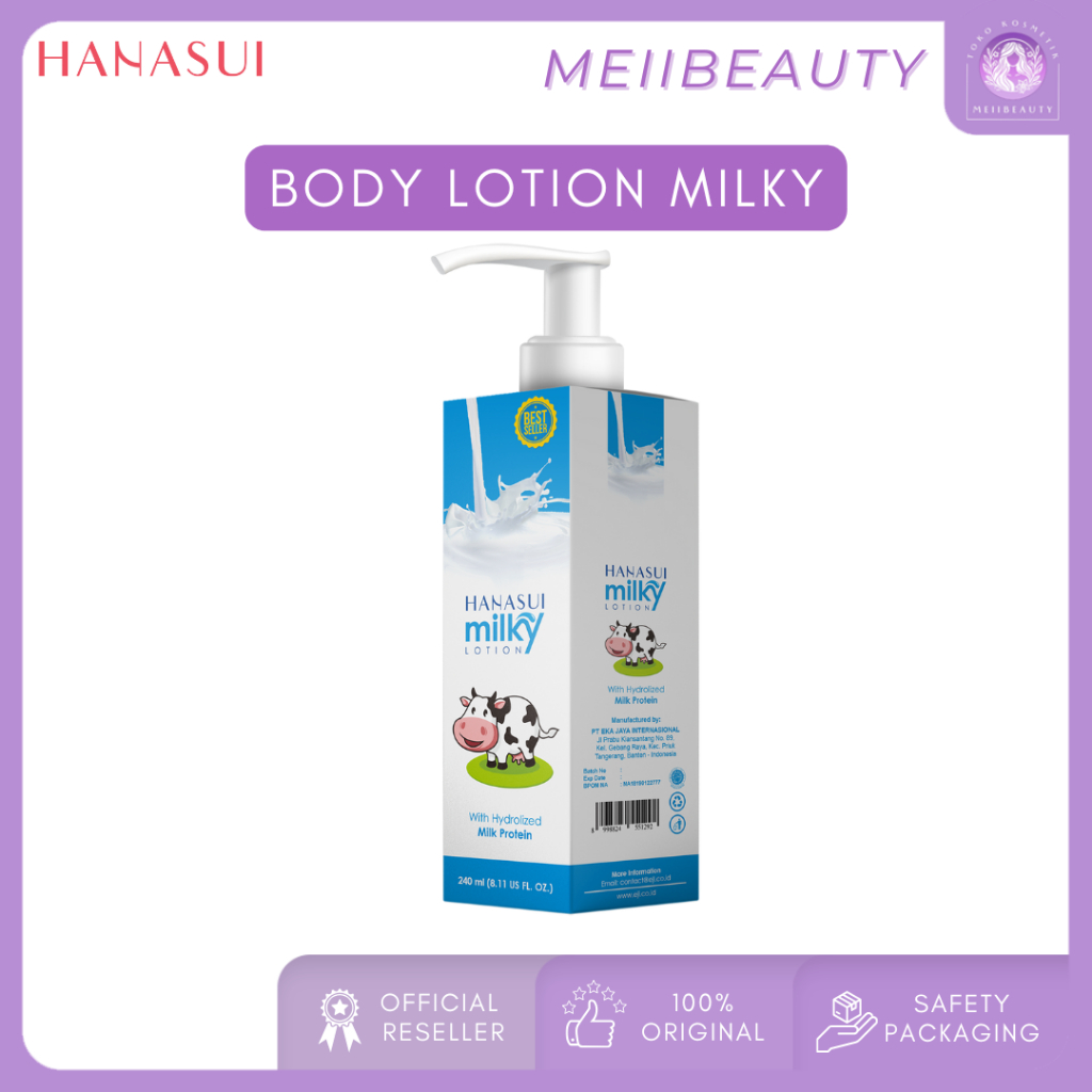 Jual Hanasui Hand Body Lotion Milky | Body Lotion dengan Kandungan Susu ...