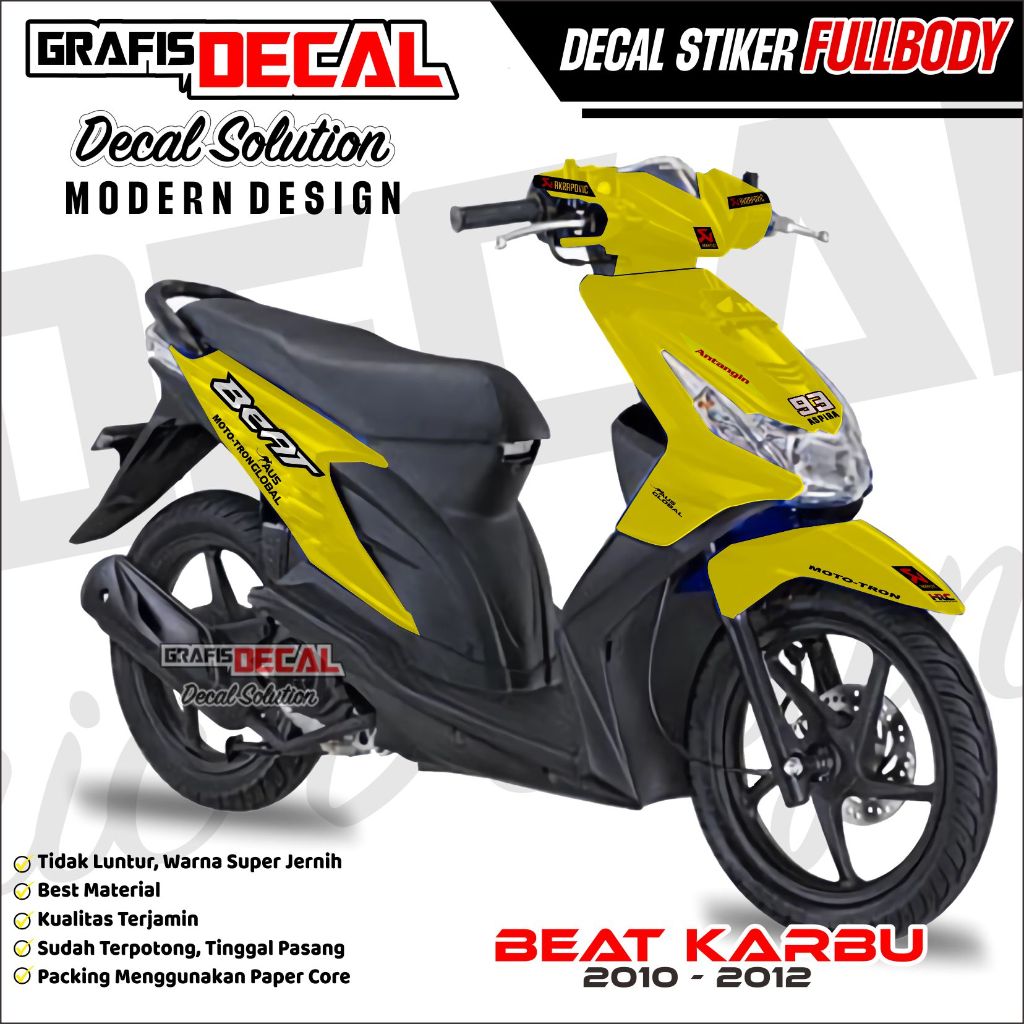 Jual Decal Sticker Honda Beat Karbu Full Body - Stiker Skotlet Variasi ...