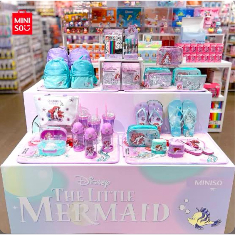 Jual MINISO THE LITTLE MERMAID ARIEL COLLECTION BAG STICKERS POUCH TAS ...