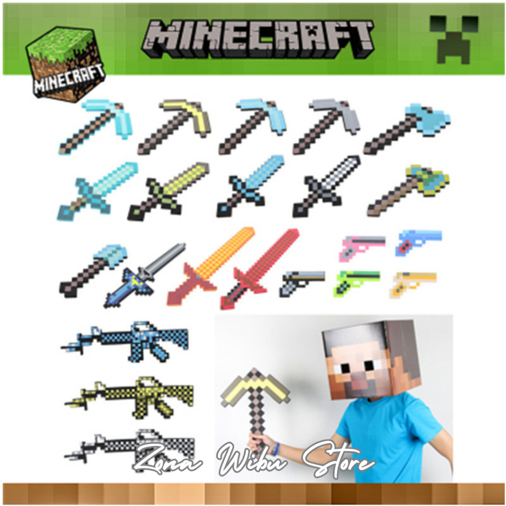 Jual Minecraft Sword - Mainan Pedang Minecraft Jumbo Bahan Foam EVA ...