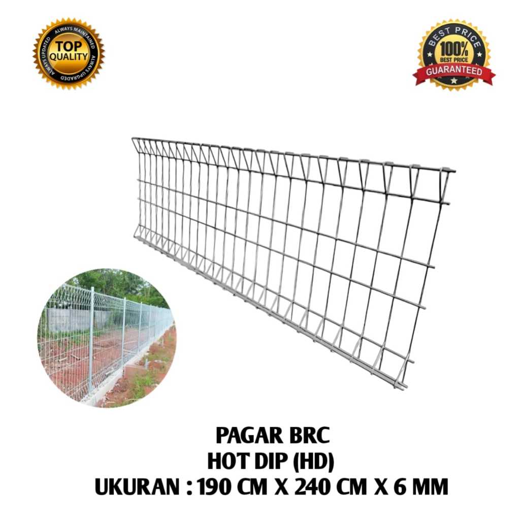Jual PAGAR BRC GALVANIS HOT DIP 190 CM X 240 CM X 6 MM Pagar Brc Tinggi ...
