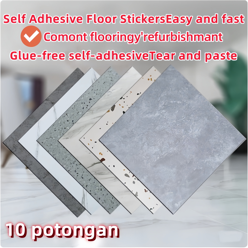 Jual 10 sepotong 30 * 30CM marmer lantai stiker pvc self-adhesive ...