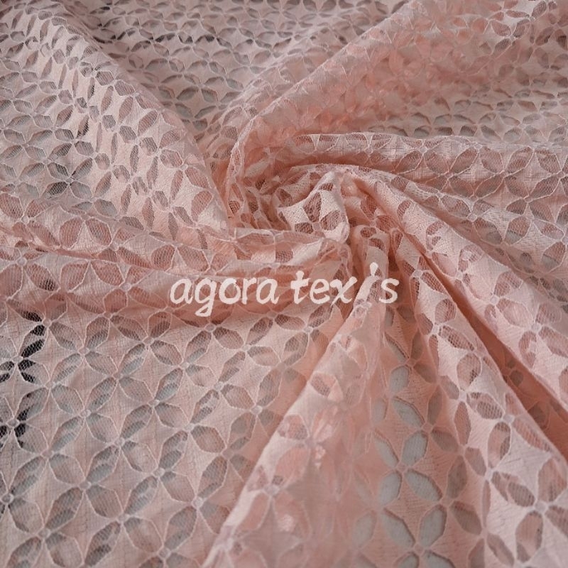Jual bahan kain brokat tile | kain tille brokat | kain motif brokat ...