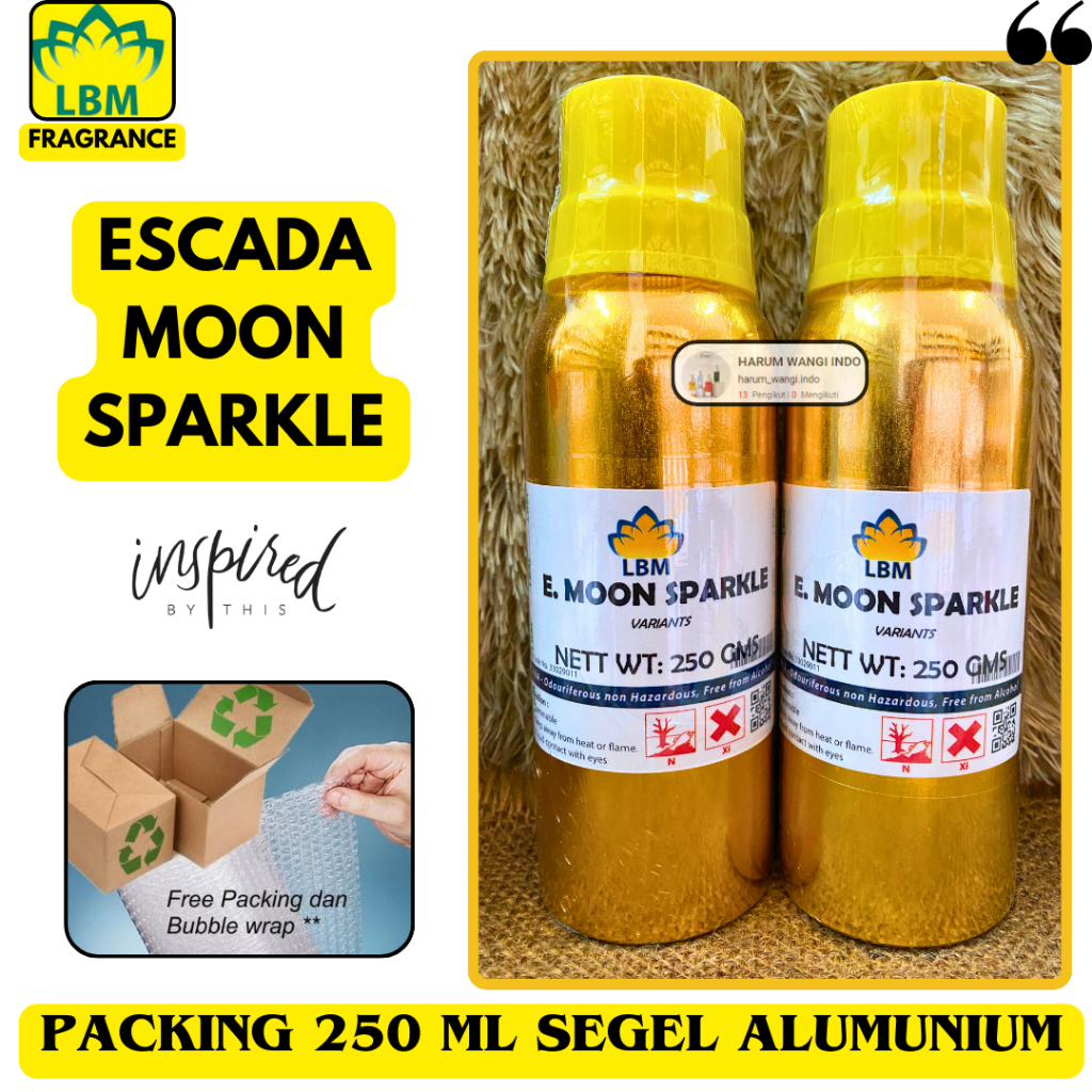 Jual Bibit Parfum E MOON SPARKLE ( 250 ML SEGEL Alumunium ) LBM Fragrance | Shopee Indonesia