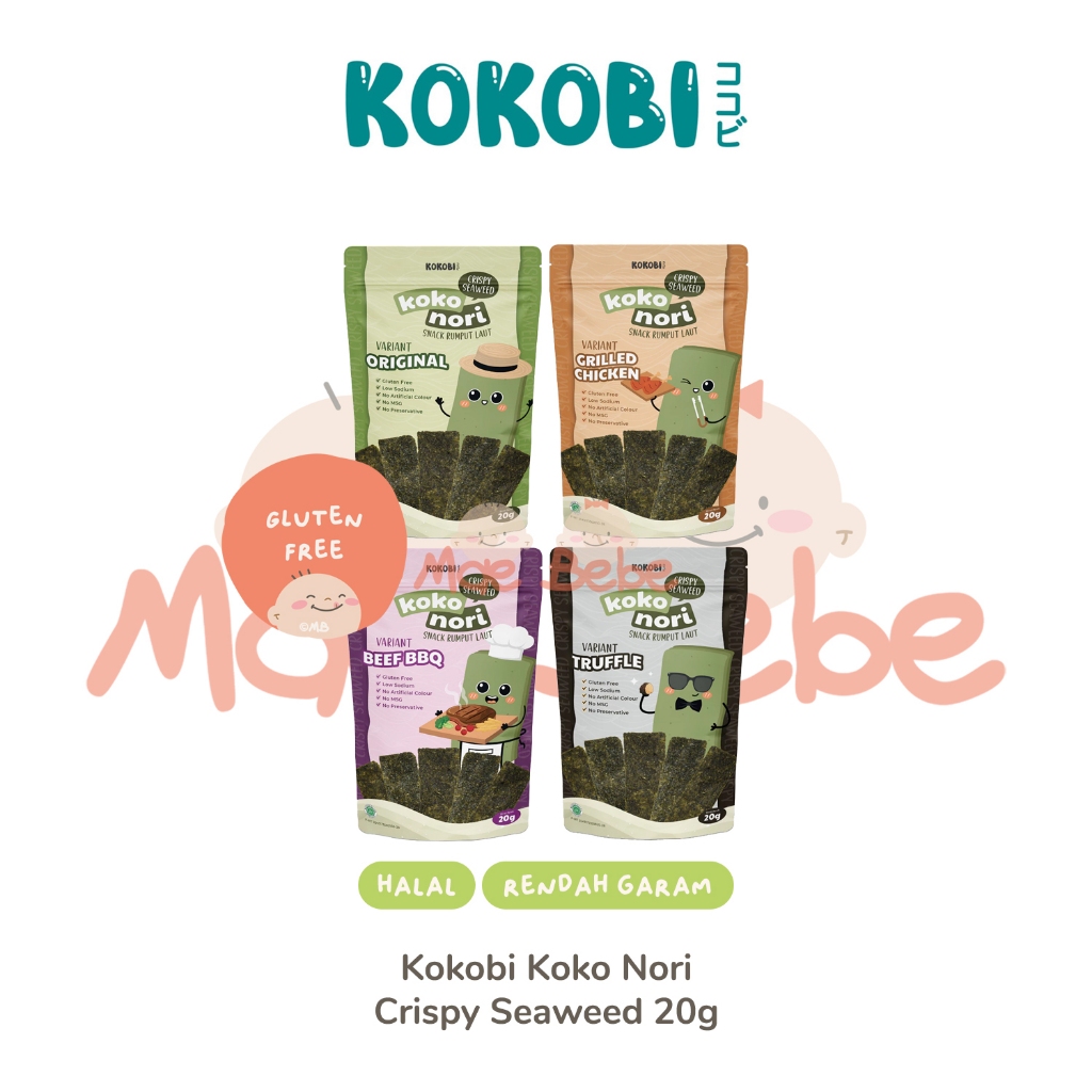 Jual Kokobi Koko Nori Crispy Seaweed Snack Rumput Laut Cemilan Anak 20g ...