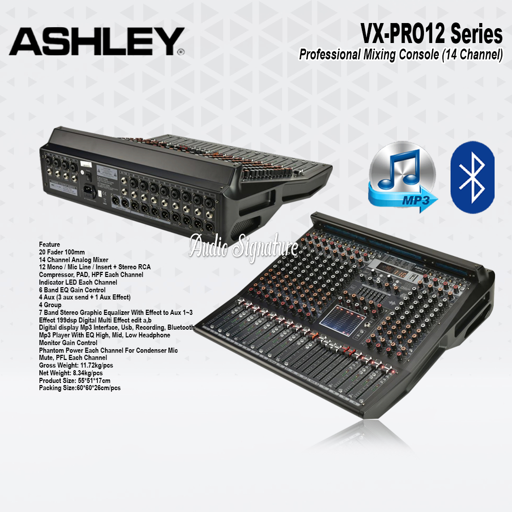 Jual Mixer 12 Channel ASHLEY VX PRO12 | VXPRO12 | VX PRO 12 Original ...