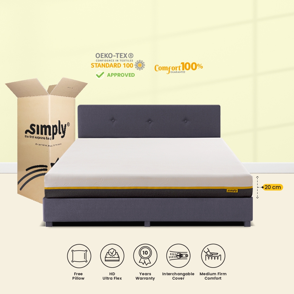 Jual Simply Original Bed Set (Kasur + Divan + Sandaran) | Shopee Indonesia