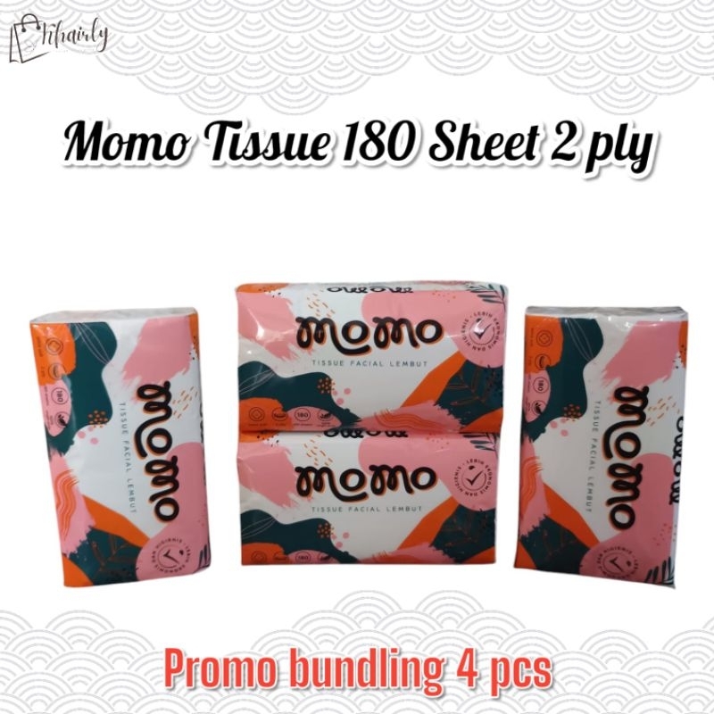 Jual Tissue momo 180 sheet 2 ply - Promo hemat bundling 4 pcs | Shopee ...