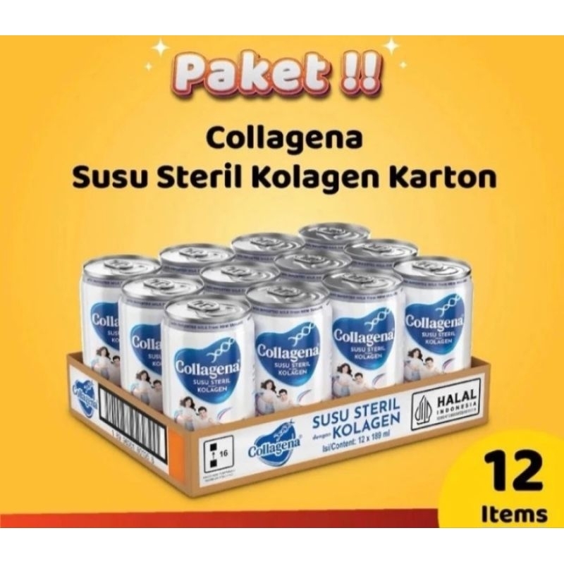Jual Collagena Susu Steril Dengan Kolagen 189 ml ( 1 Dus isi 12 pcs ) | Shopee Indonesia