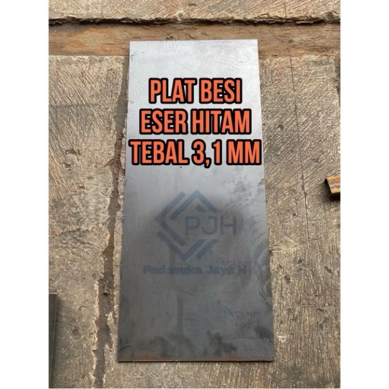 Jual Plat besi eser hitam tebal 3,1mm. ukuran mulai 32x10cm | Shopee ...