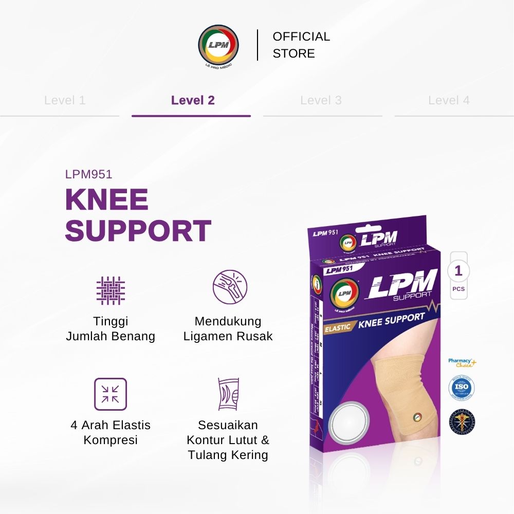 Jual LPM Knee Support 951 Pelindung Lutut Active Performance Knee Brace ...