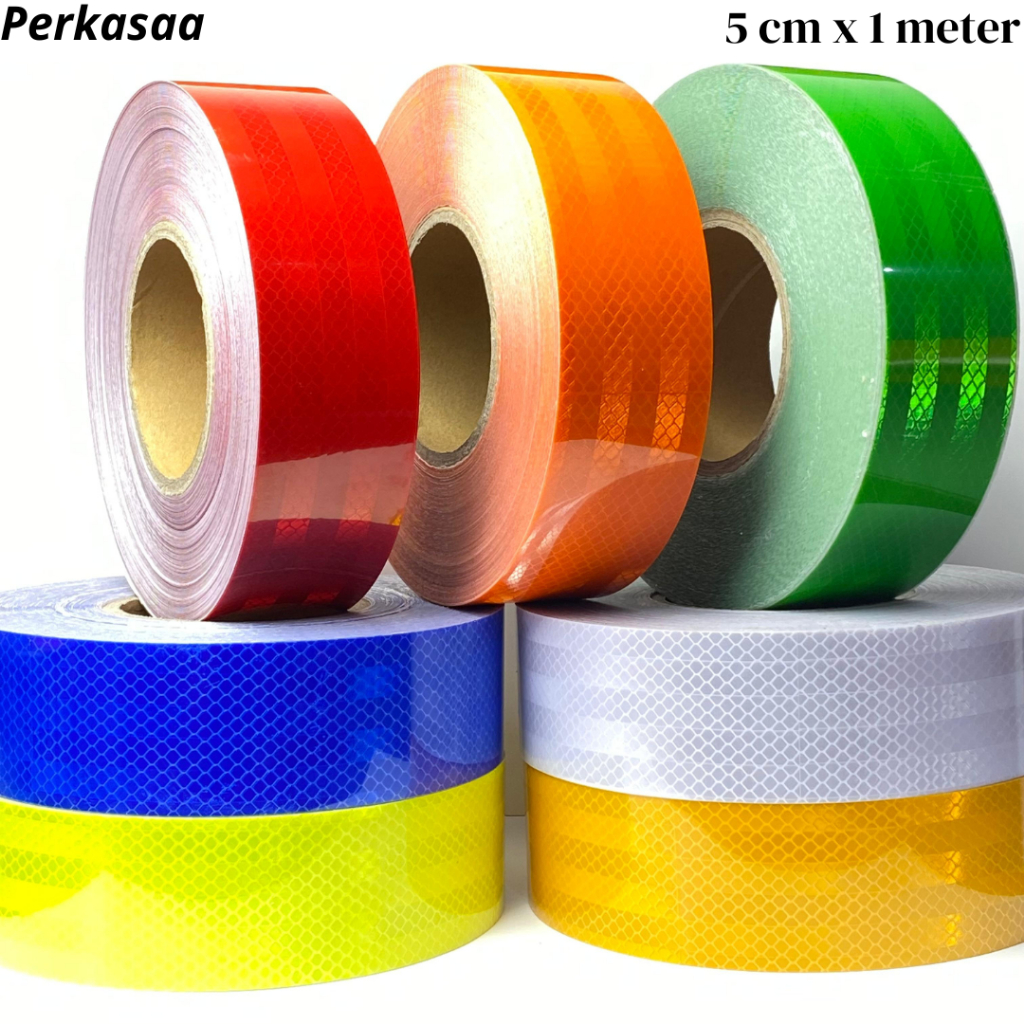 Jual Stiker Reflektor Kuning\ Merah \Putih\Hijau\Biru\Stabilo/Orange ...