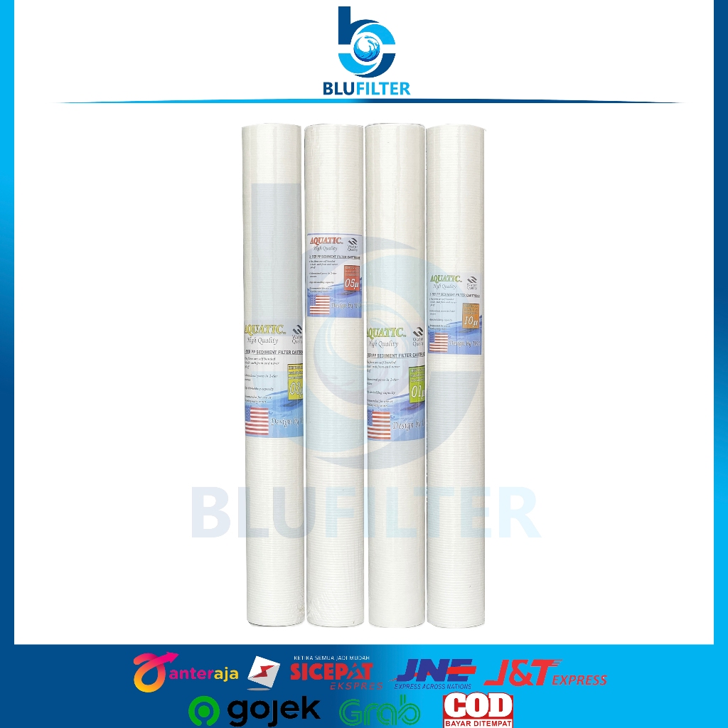 Jual CARTRIDGE NANO FILTER / SPON FILTER AQUATIC 20 INCH 01 03 05 010 ...