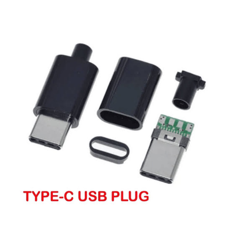 Jual Kepala Konektor USB Type-C Male 4 pin Model Colok dengan Cover ...