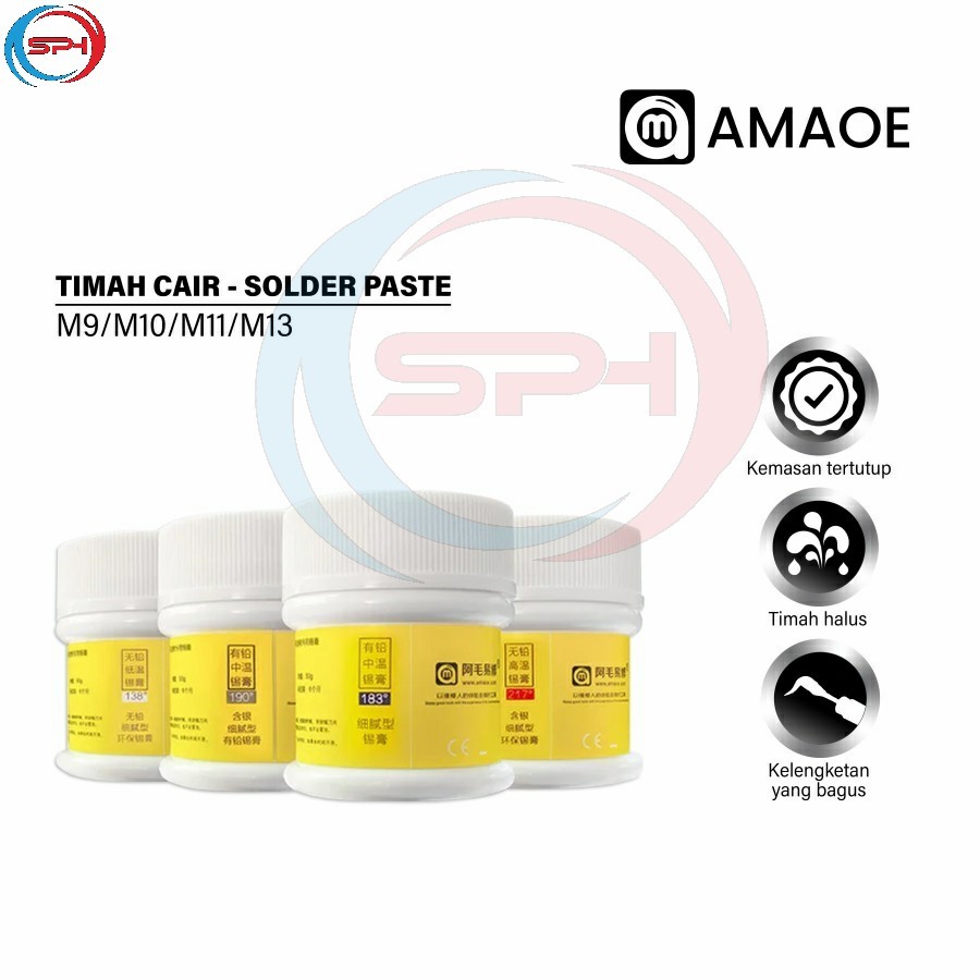 Jual Amaoe M9/M10/M11/M13 Timah Pasta - M9 217°C - M10 183°C - M11 138 ...