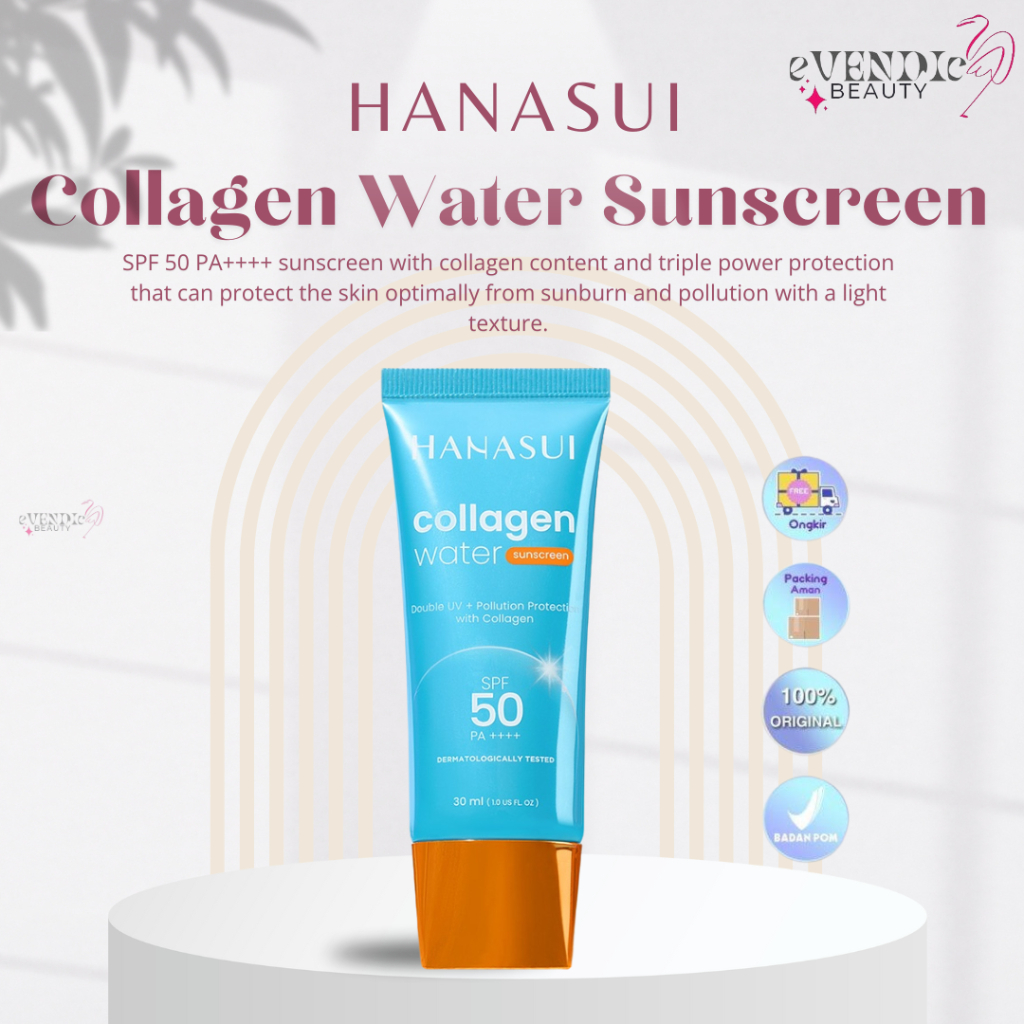 Jual Hanasui Collagen Water Sunscreen - 30ml / sunblok sunblock BPOM ...