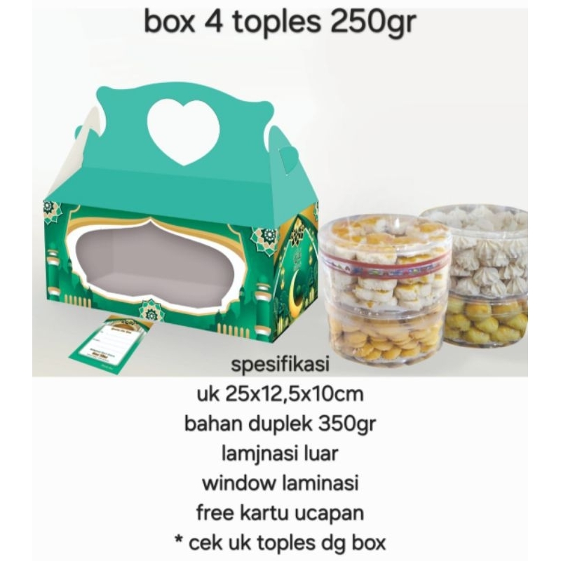 Jual box 4 toples 250gr tenteng ijo tua | Shopee Indonesia