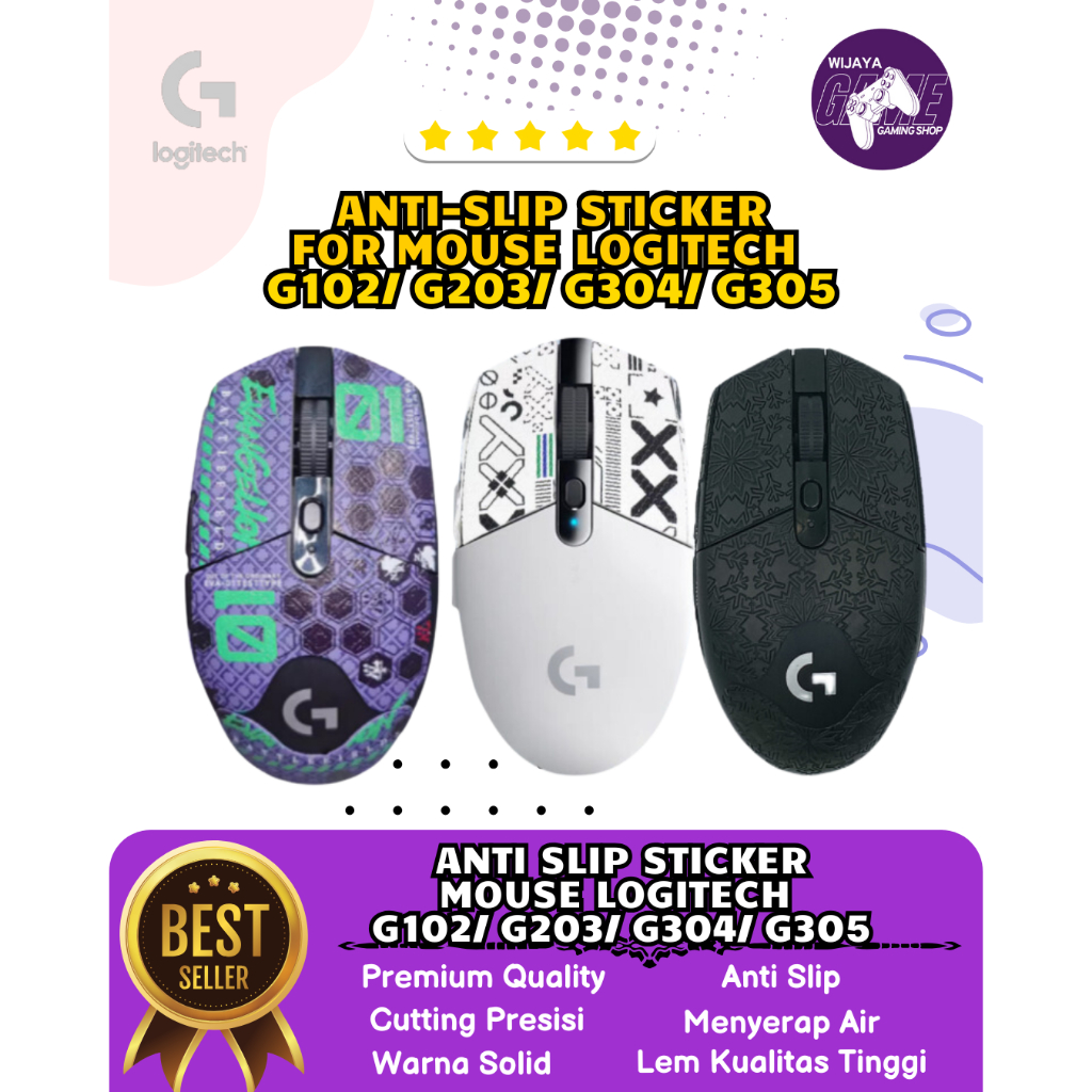 Jual Sticker Stiker Anti-Slip For Mouse Logitech G102 G203 G304 G305 | Shopee Indonesia