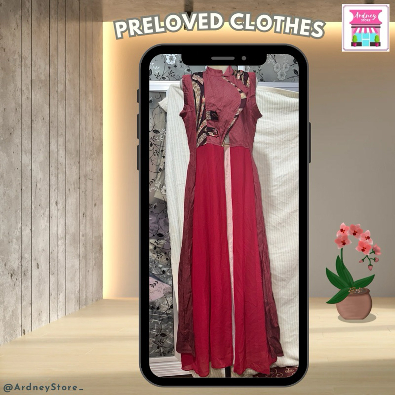Jual PRELOVED OUTER DRESS MERAH CANTIK | Shopee Indonesia
