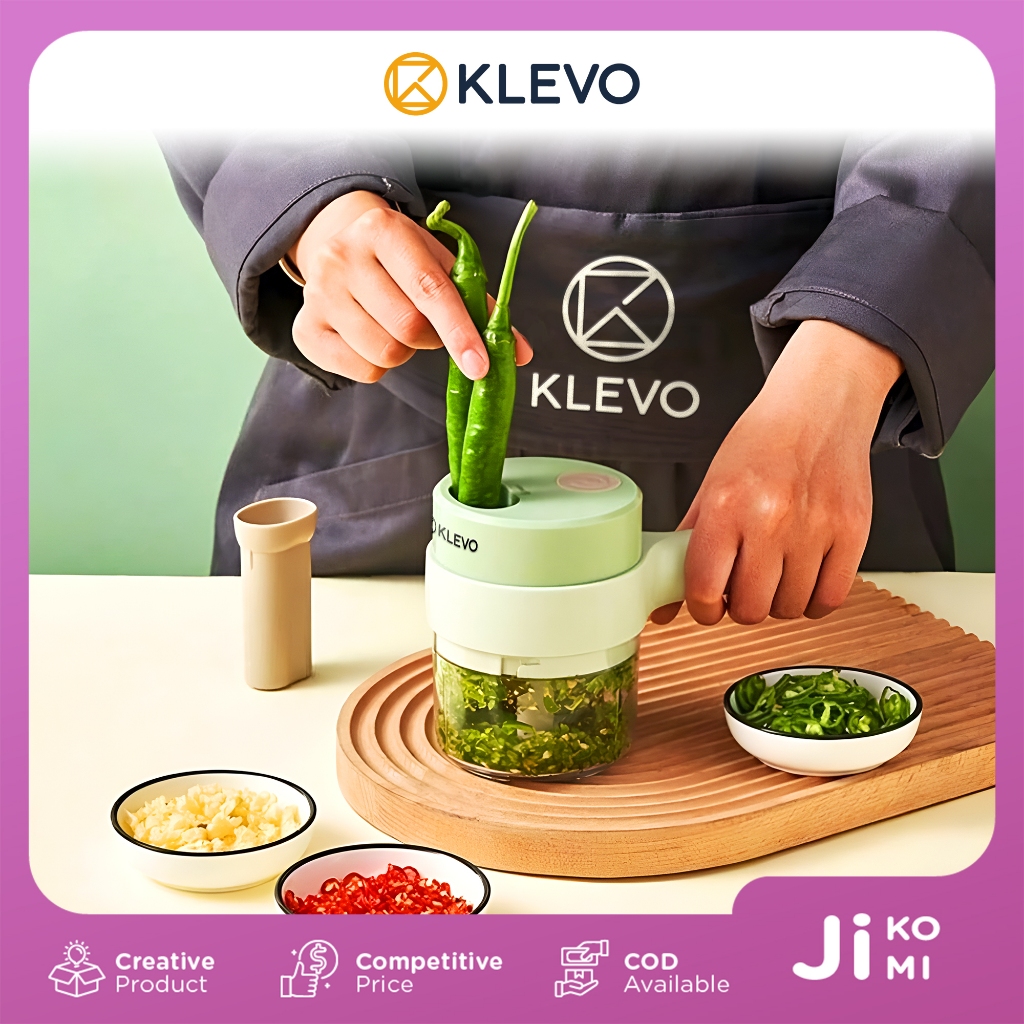 Jual KLEVO Alat Pemotong Sayuran Elektrik 2 in 1 Portable Blender ...