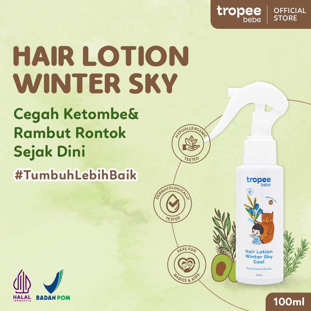 Jual Tropee Bebe Hair Lotion Winter Sky Cool 100ml | Lotion Rambut ...