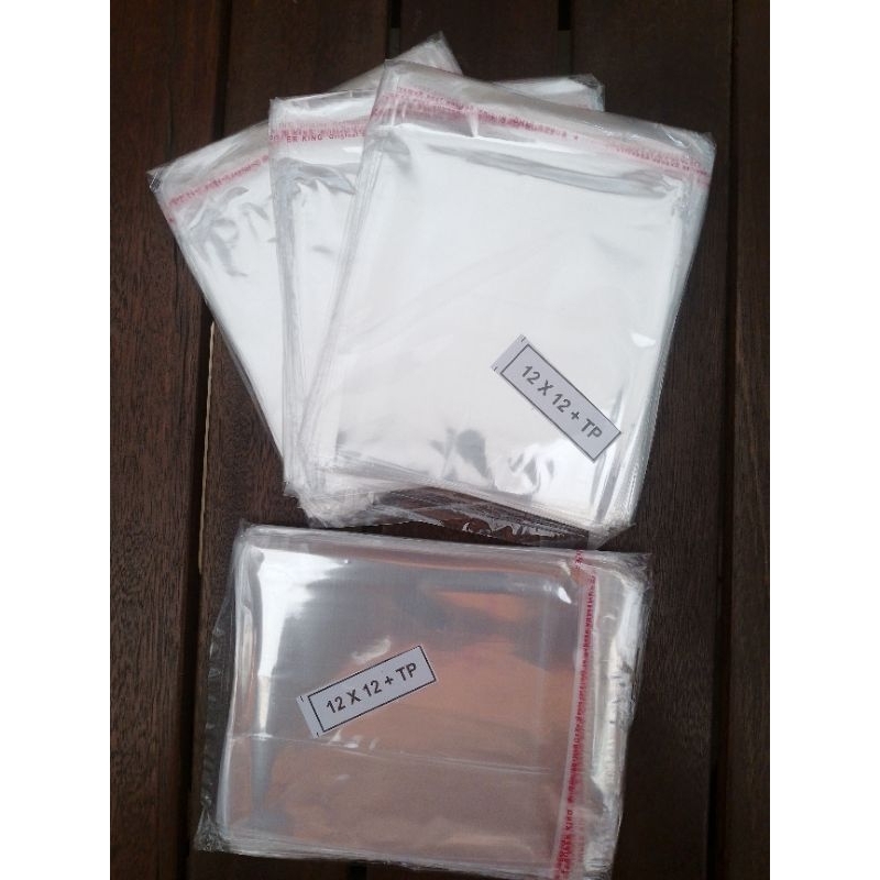 Jual PLASTIK OPP 12x12 OPP PERSEGI BENING + SEAL ukuran 12x12 isi 100 ...