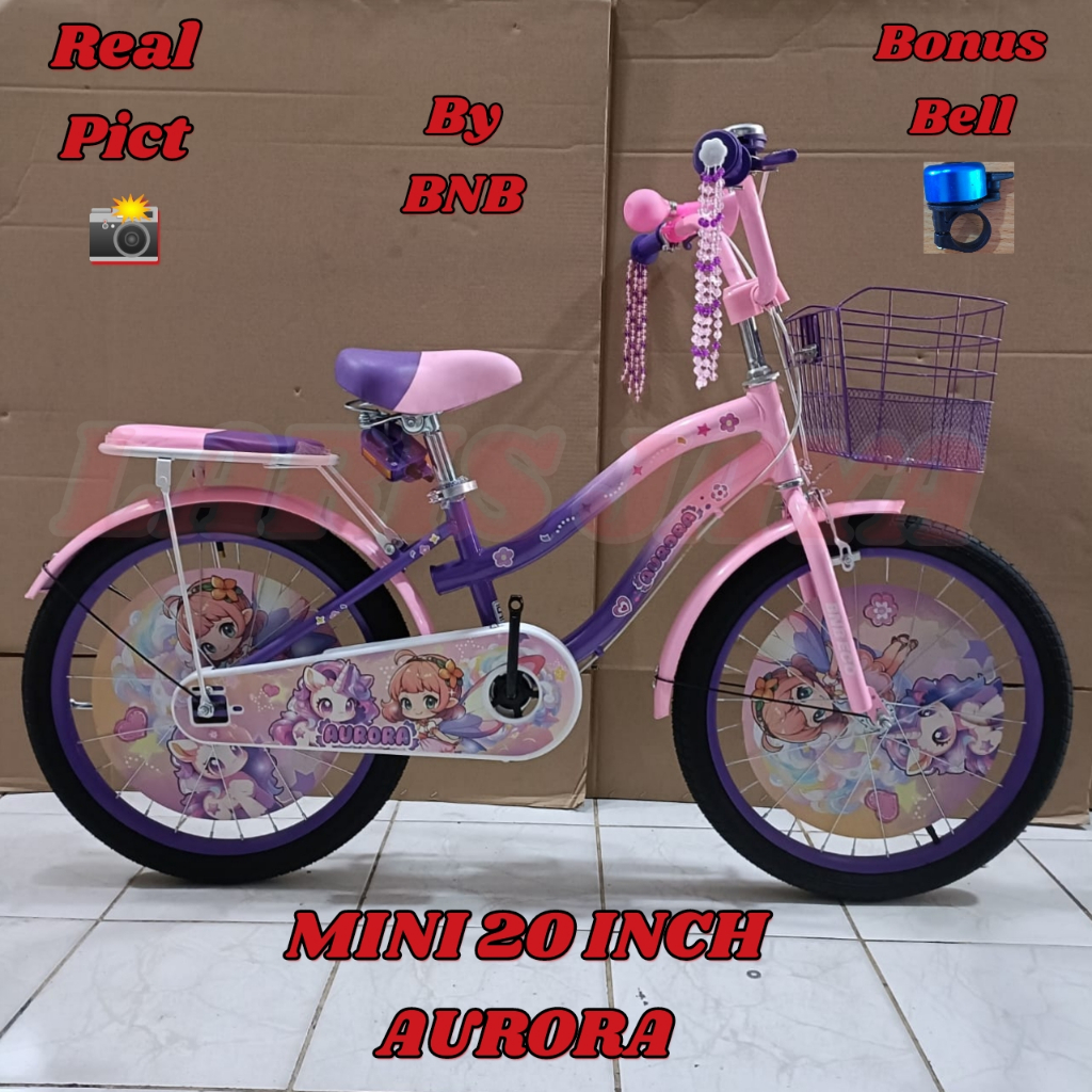 Jual SEPEDA ANAK PEREMPUAN MINI 20 INCH CTB AURORA KERANJANG KOKOH BY ...