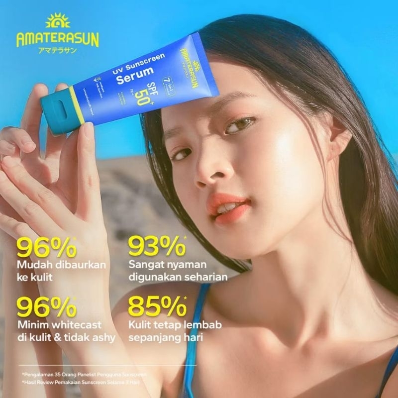 Jual AMATERASUN UV Sunscreen Serum SPF 50+ PA++++ 50gr Oily Skin (Kandungan Real SPF) | Shopee ...