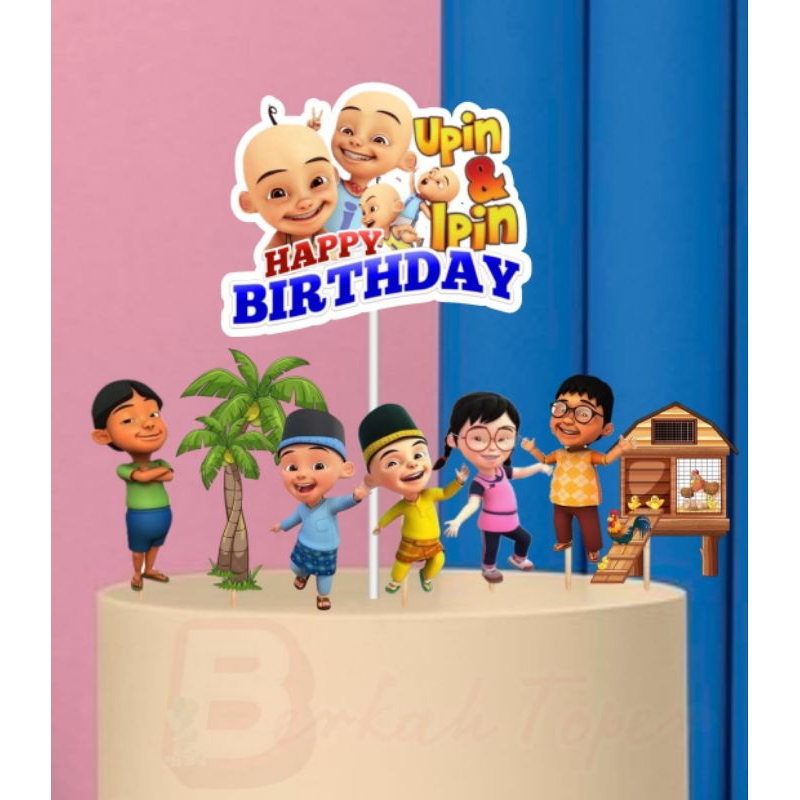 Jual topper upin ipin, topper cake, hiasan kue ulang tahun topper ...