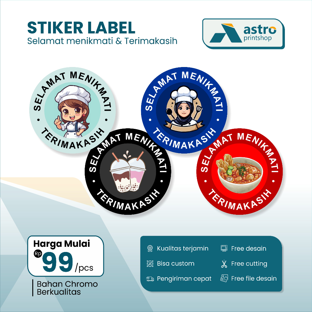 Jual STIKER UCAPAN SELAMAT MENIKMATI | STIKER UCAPAN TERIMAKASIH ...