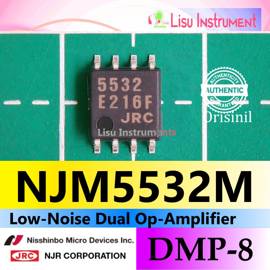 Jual NJM5532M Low-Noise Dual Operational Amplifier 5532 DMP-8 JRC Nisshinbo Original | Shopee ...