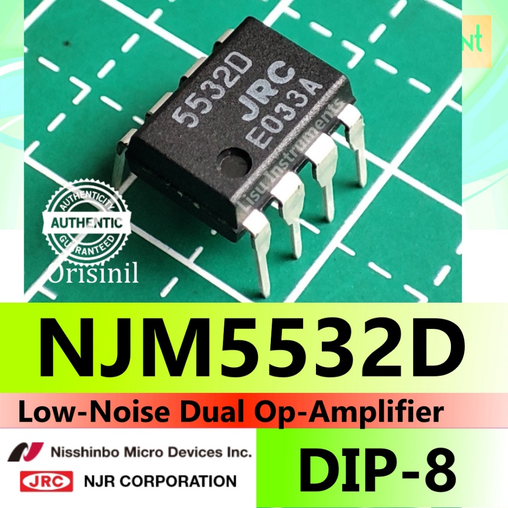 Jual NJM5532D Low-Noise Dual Operational Amplifier 5532D DIP-8 JRC Nisshinbo Original | Shopee ...