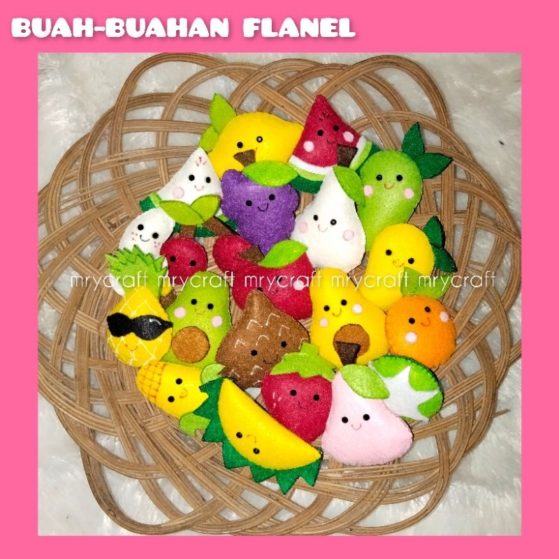 Jual READY STOK BUAH-BUAHAN FLANEL / SOUVENIR GANTUNGAN KUNCI BUAH FLANEL | Shopee Indonesia