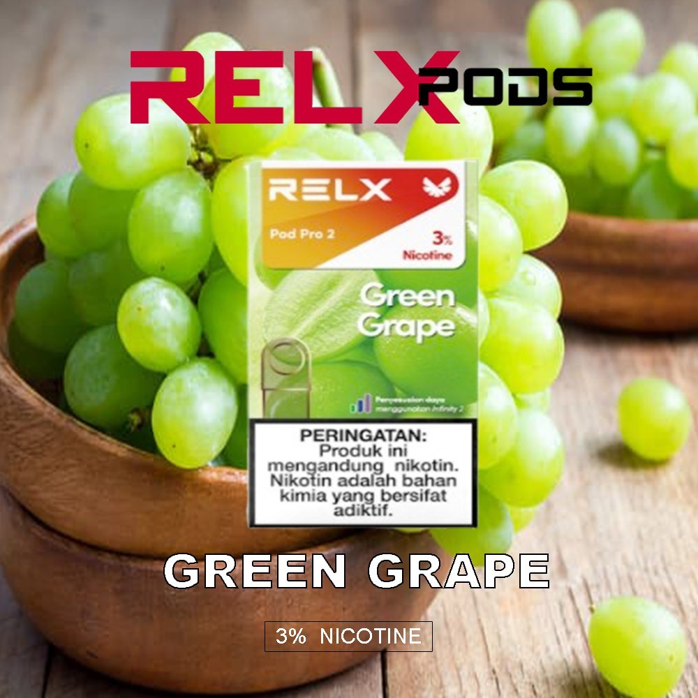 Jual RELX INFINITY ESSENTIAL POD PRO 2 GREEN GRAPE 1 PACK ISI 1 PODS ...