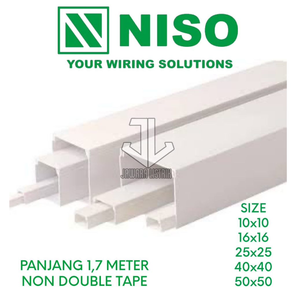 Jual NISO KABEL DUCT DUCTING TF NON DOUBLE TAPE 1,7M 10x10 16x16 25x25 ...