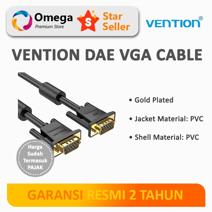 Jual Vention DAE Kabel VGA Male to Male | Shopee Indonesia