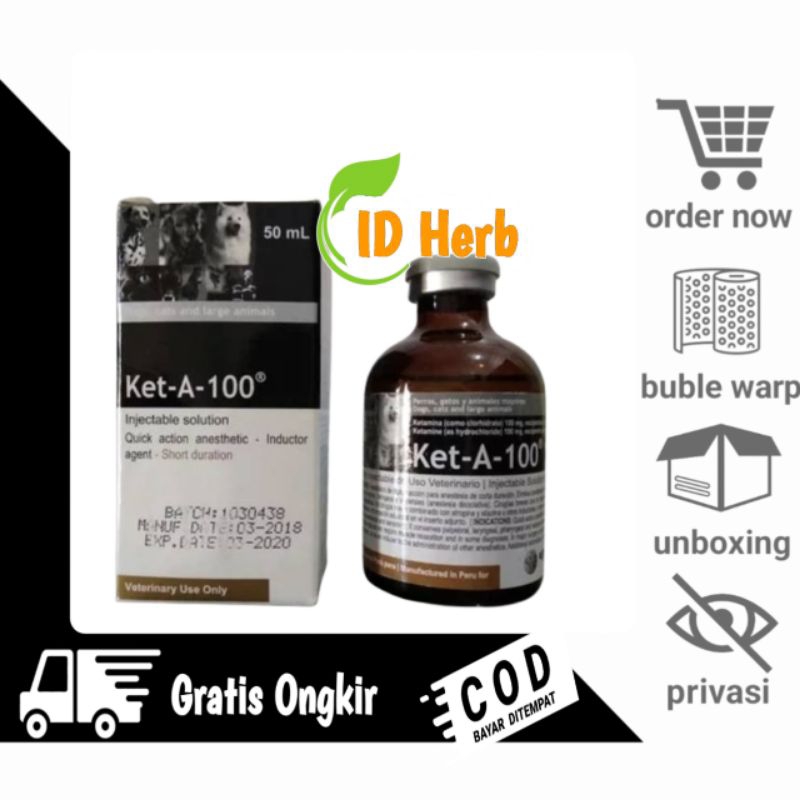 Jual Ket-A-100 Obat Hewan 50 ml Injection | Shopee Indonesia
