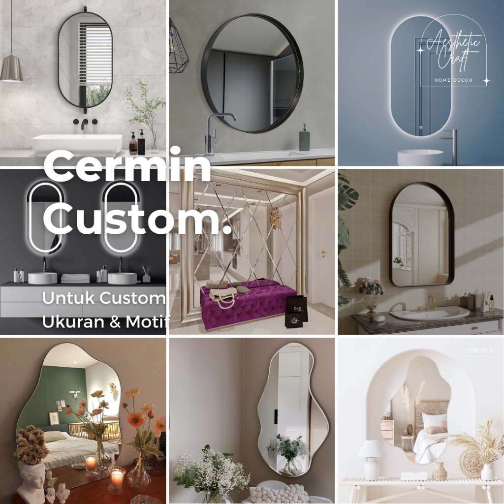 Jual CERMIN CUSTOM BEVEL2 | Shopee Indonesia