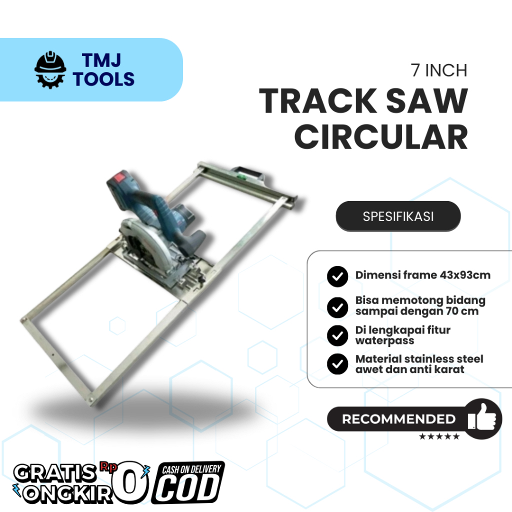 Jual NEW DIY Track Saw Circular Saw Guide 7 Inch Portable Alat Dudukan ...