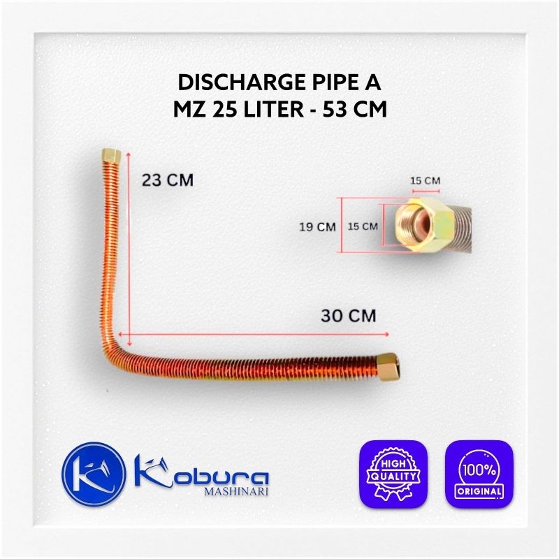 Jual Pipa L Kompresor Discharge Pipe A MZ 0725 53 CM 25 Liter Per ...