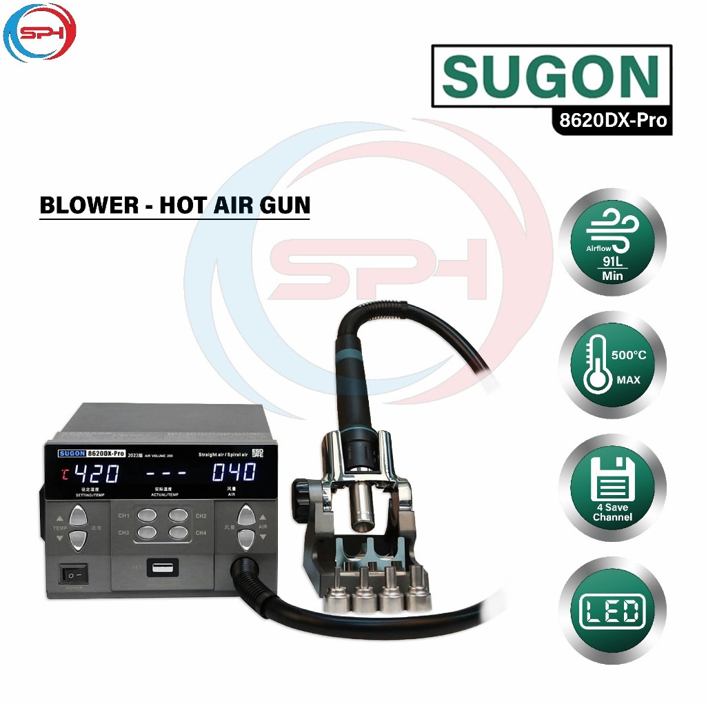 Jual SUGON 8620DX Pro Blower - Solder Uap - Hot Air Gun - Brushless Fan ...