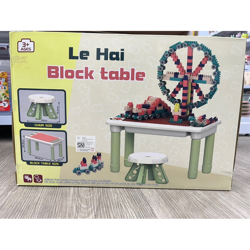 Jual Mainan Balok Block Table 1 set Kursi dan Meja / Building Blocks ...