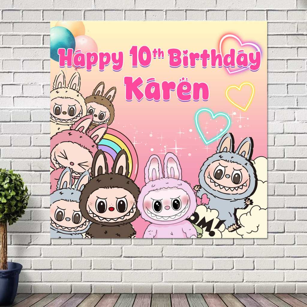 Jual Labubu Backdrop Birthday / Banner Flexi Ulang Tahun / Hiasan ...