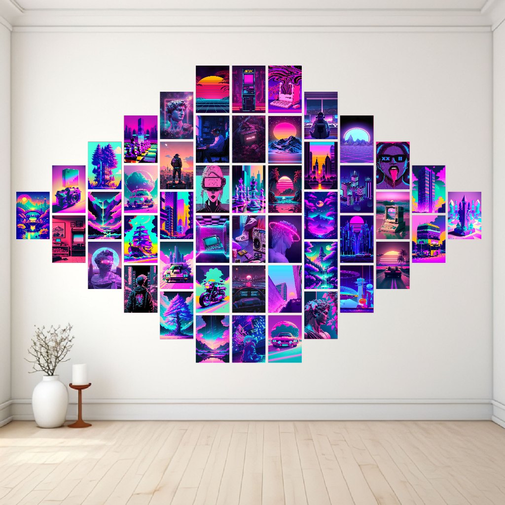Jual Poster Dinding Aesthetic Bundle Vavorwave Isi 24/48 Poster ...
